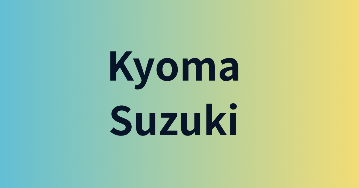 Kyoma Suzuki | Portfolio